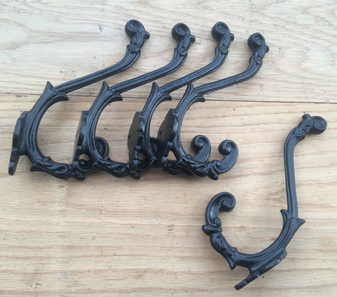 SEDGEWICK Cast Iron Rustic Robe Hat and Coat Hooks Vintage Old English ...