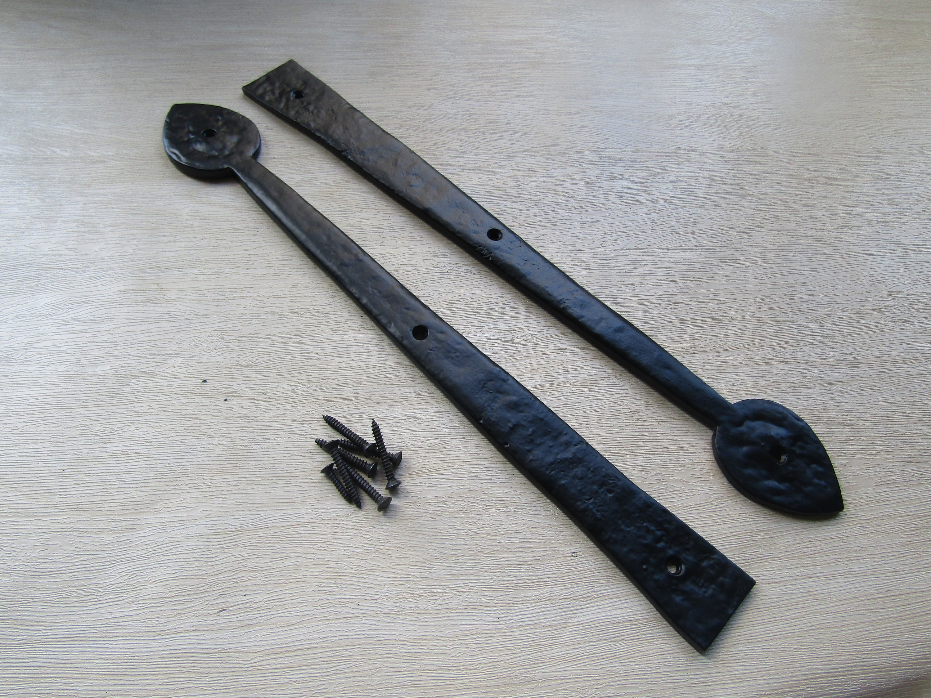 Rustic Iron Hinge Fronts False Hinge ARROW HEAD Vintage Gothic Tudor ...