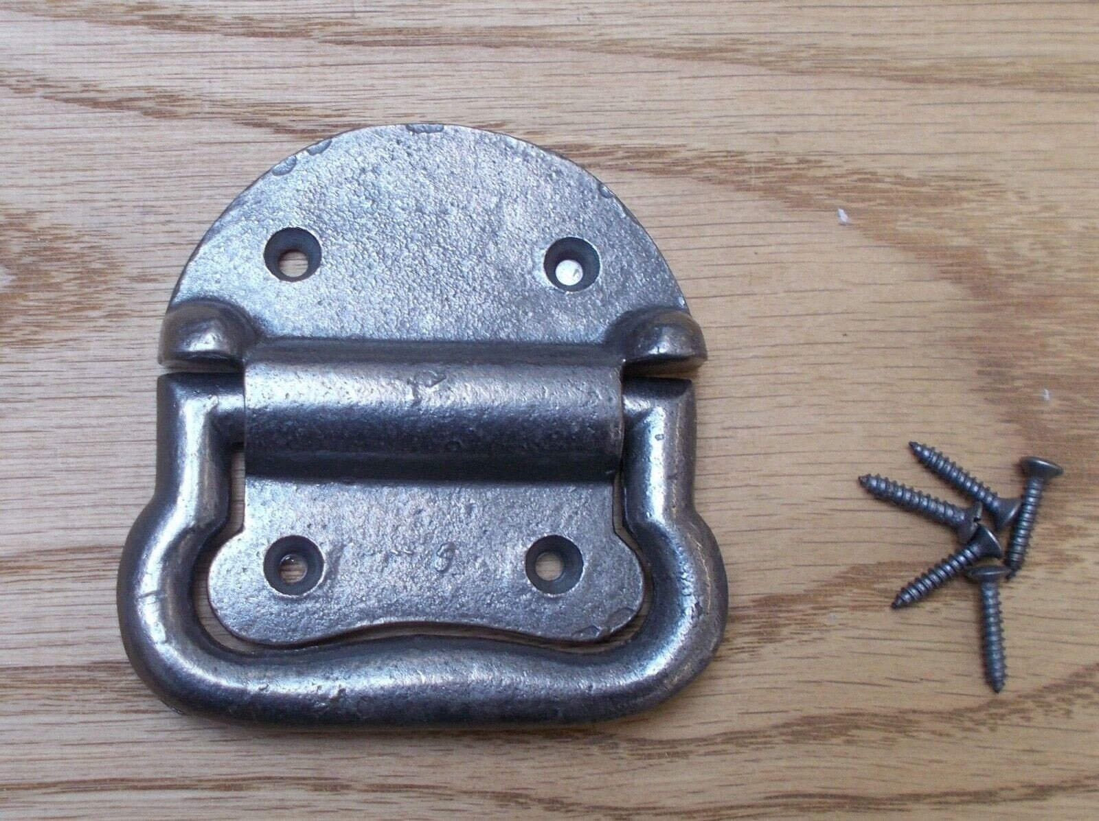 Antique IRON CHEST HANDLE Cast Iron Rustic Vintage Old Style Drop Bar ...