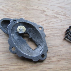 Rustic KEYHOLE Cover Escutcheon Key Hole Plate Covered Cast Iron ...