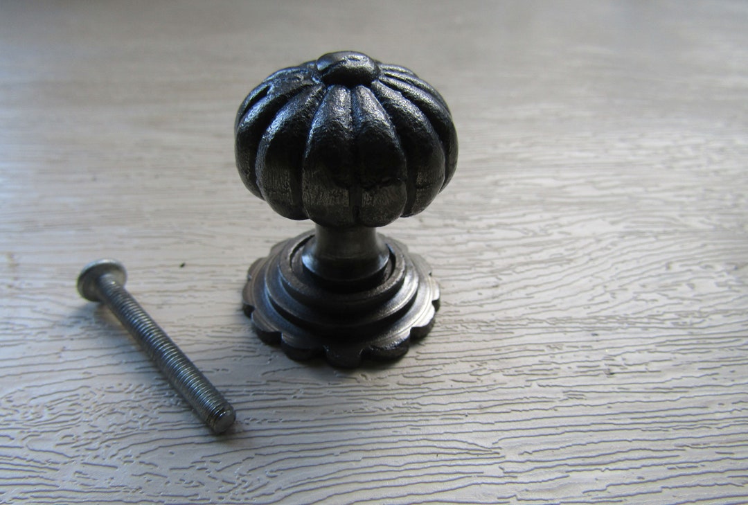 Rustic Iron Cabinet Knobs Kitchen Cupboard Drawer Wardrobe Knobs Pull ...