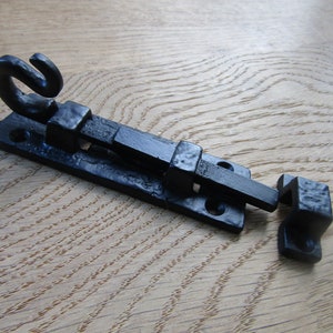 Rustic Iron Door Bolt Tower Bolt Traditional Tudor Gothic Vintage Door ...