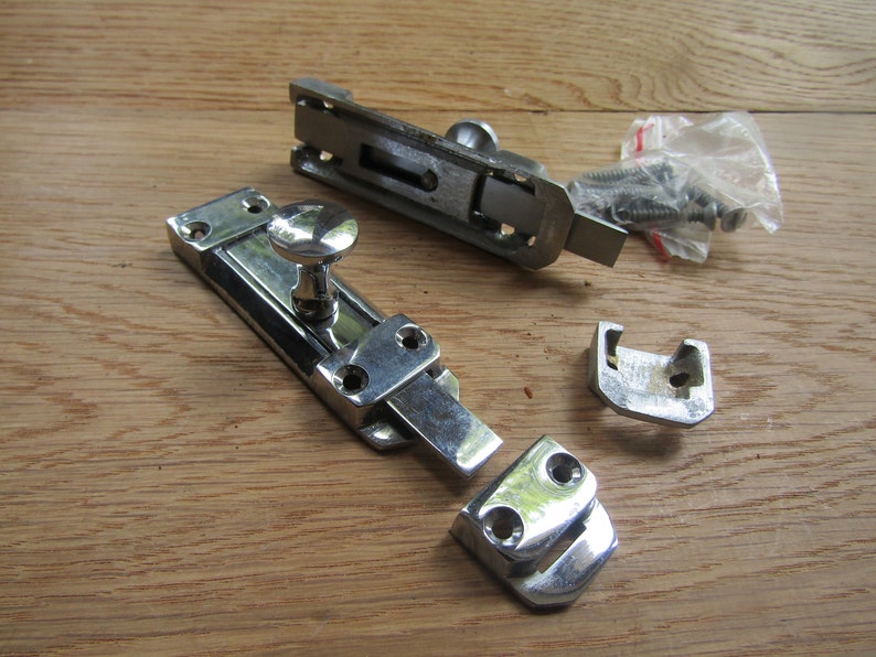 SURFACE DOOR BOLT Tower Barrel Stable Security Slide Shoot Bolt ...