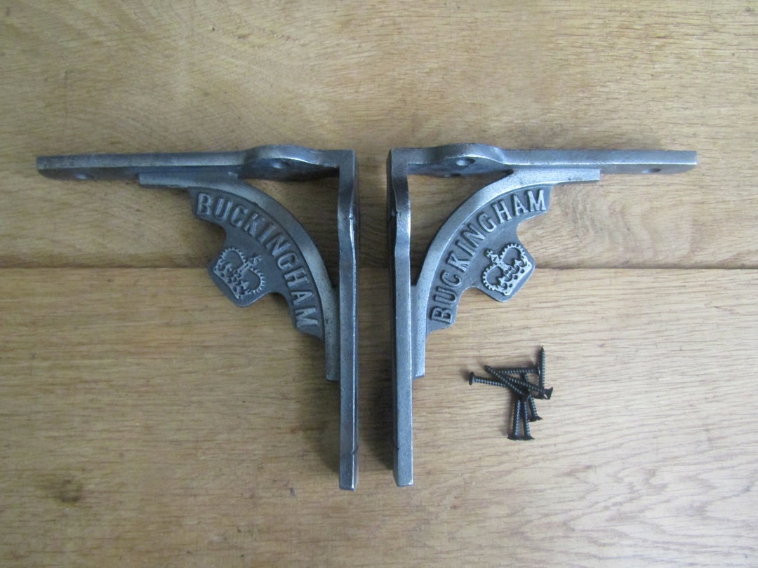 Iron Rustic Shelf Brackets BUCKINGHAM PALACE Kings Coronation Shelving ...