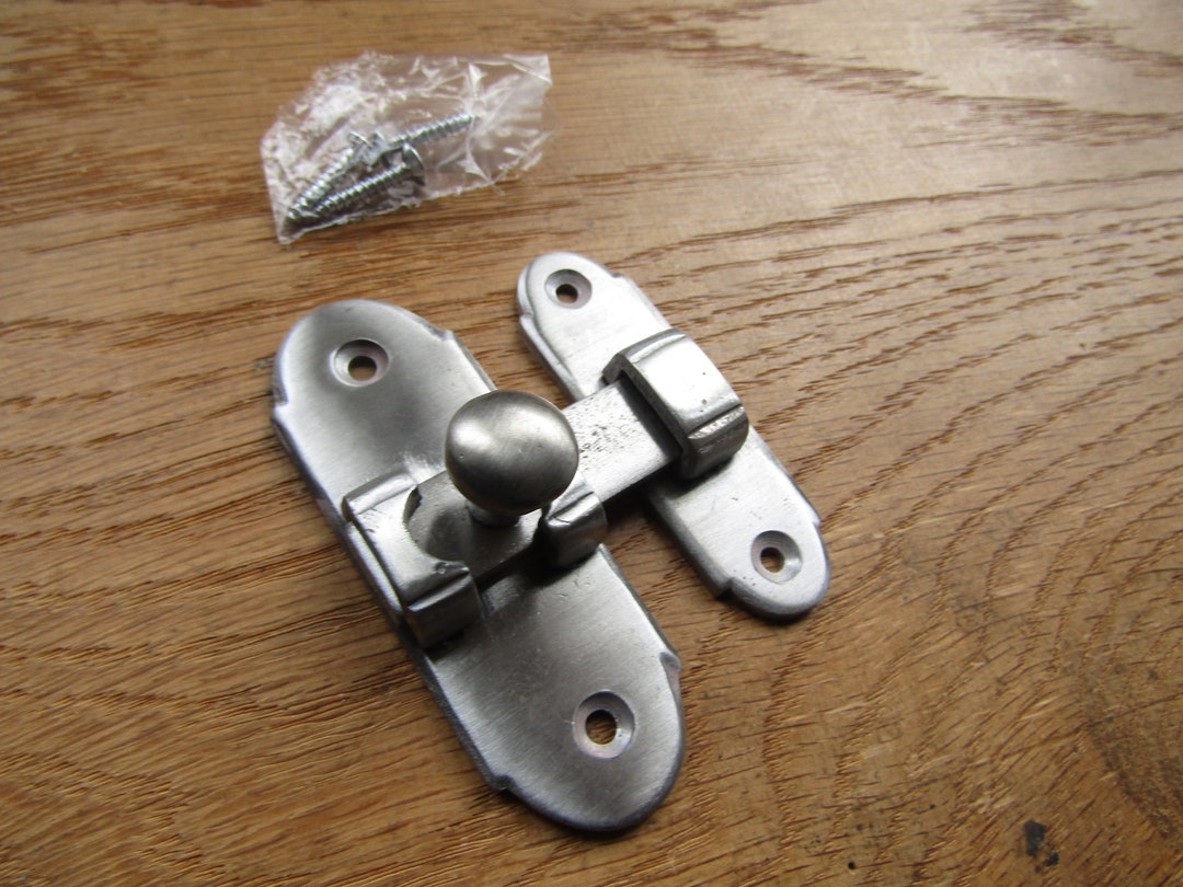 Rustic Iron CUPBOARD SLIDE Latch Cabinet Vintage Retro Old Style Latch ...