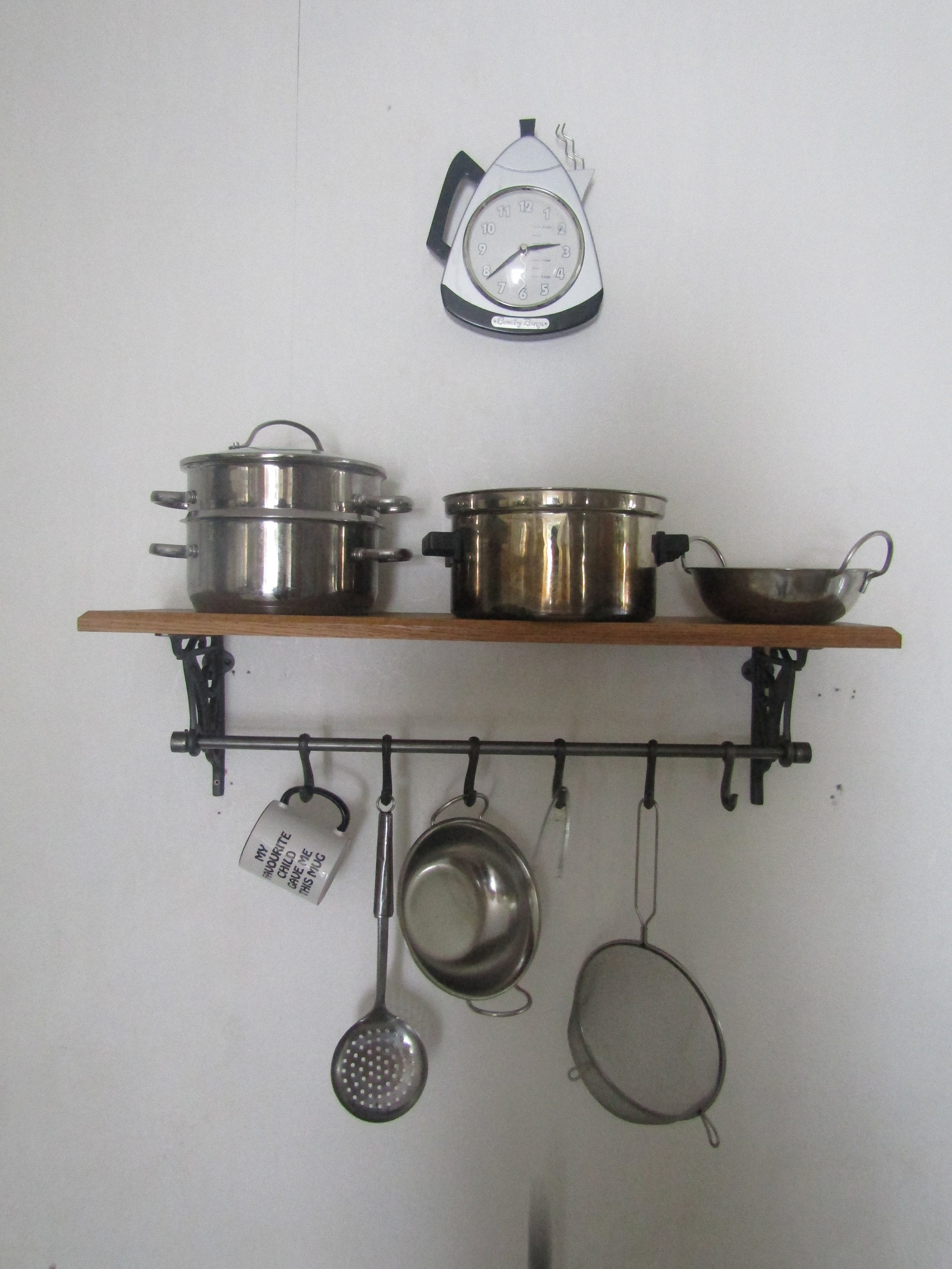 Rustic Iron Kitchen Rack Rail KIT Cast Iron BLENHEIM COUNTRY Pantry Pot ...