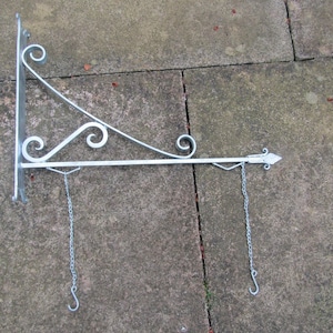 HAND FORGED Iron Blacksmith Sign Board Hanging Bracket Shop Sign House ...