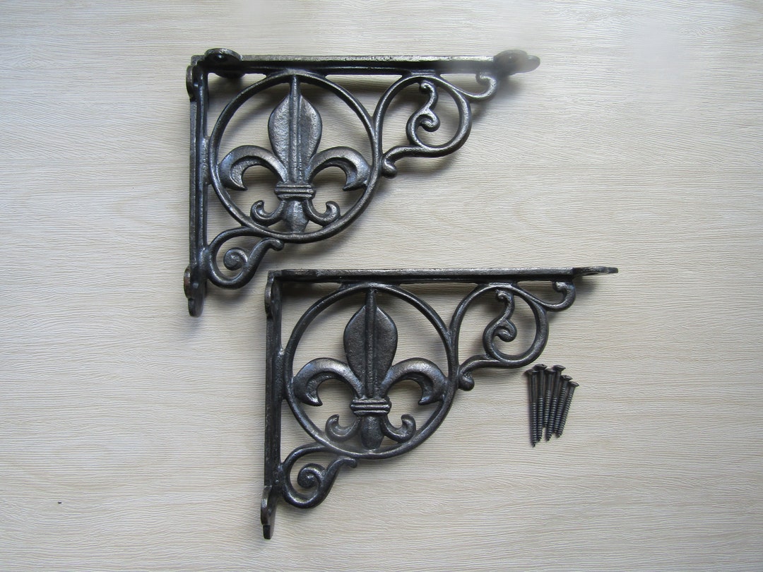 Cast Iron Shelf Brackets Scaffold Victorian Rustic Vintage Retro Shabby ...