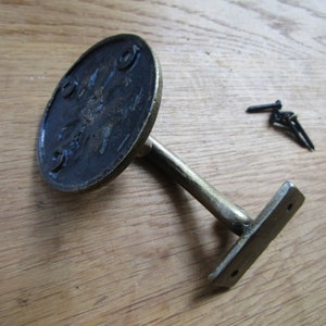 ANTIQUE BRASS Bannister Support Stair Rail Bracket Balustrade Fixing ...