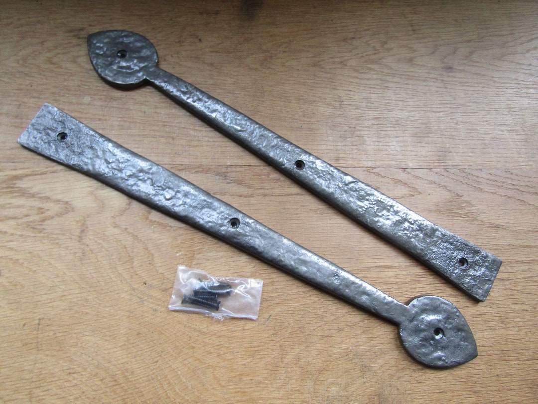 Rustic Iron Hinge Fronts False Hinge ARROW HEAD Vintage Gothic Tudor ...