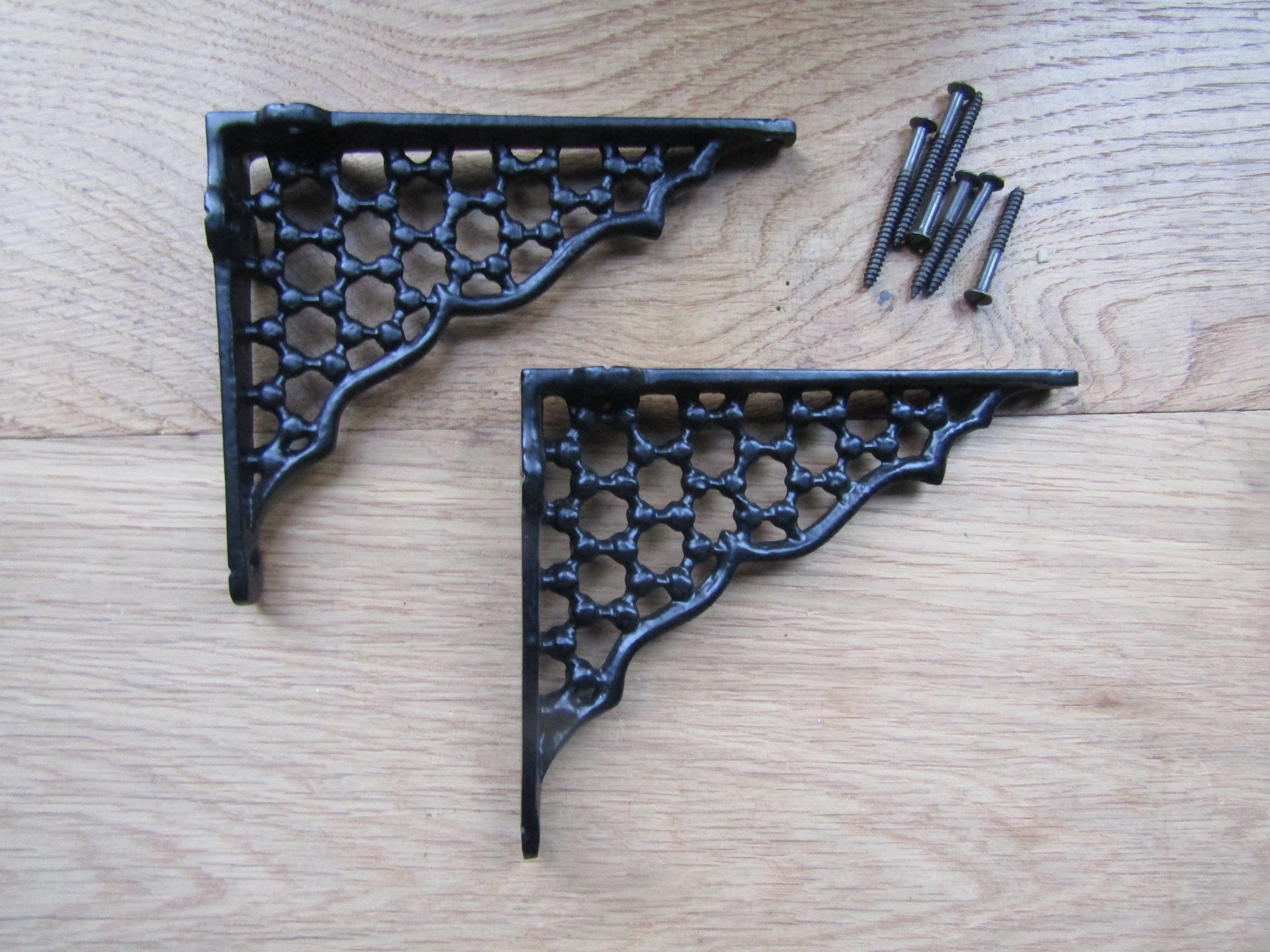 Iron Rustic SHELF BRACKETS PAIR Shelving Vintage Old Victorian - Etsy