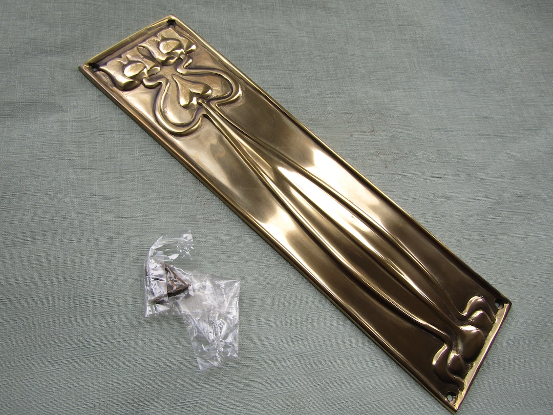 FINGER DOOR PUSH Plate Art Deco Vintage Finger Plate Push Door Old ...