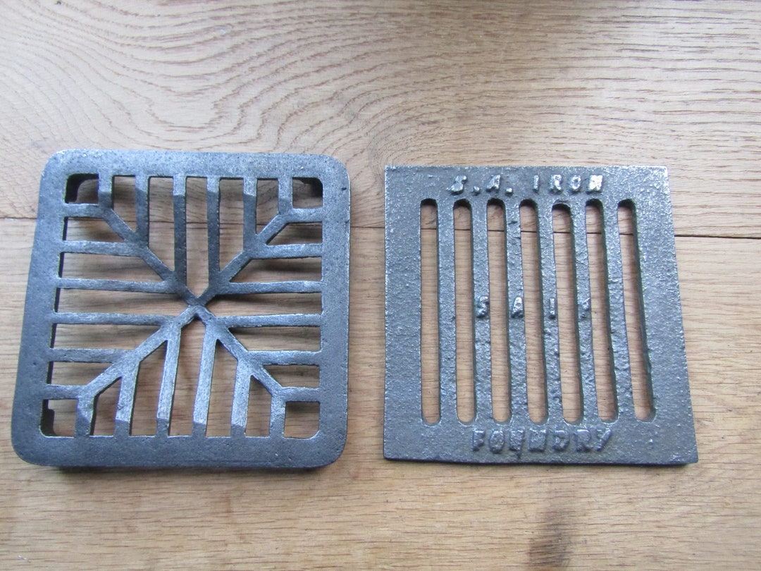 SQUARE Slanted Flat Cast Iron Gully Grid Driveway Drain Cover Drainage ...