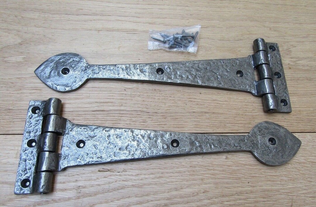 Rustic Iron Tee/t Hinges Vintage Old Country Cottage Spear Arrow Head ...
