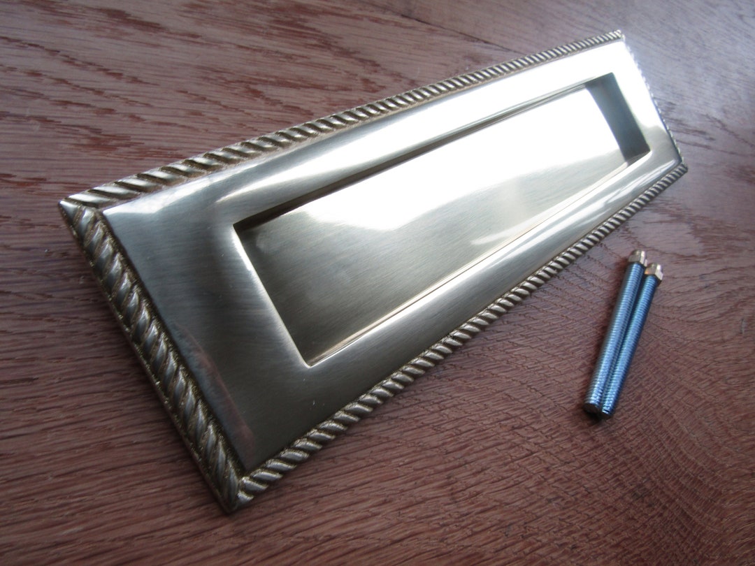 Door Letter Plate SOLID BRASS Vintage Old Style Sprung GEORGIAN Door ...