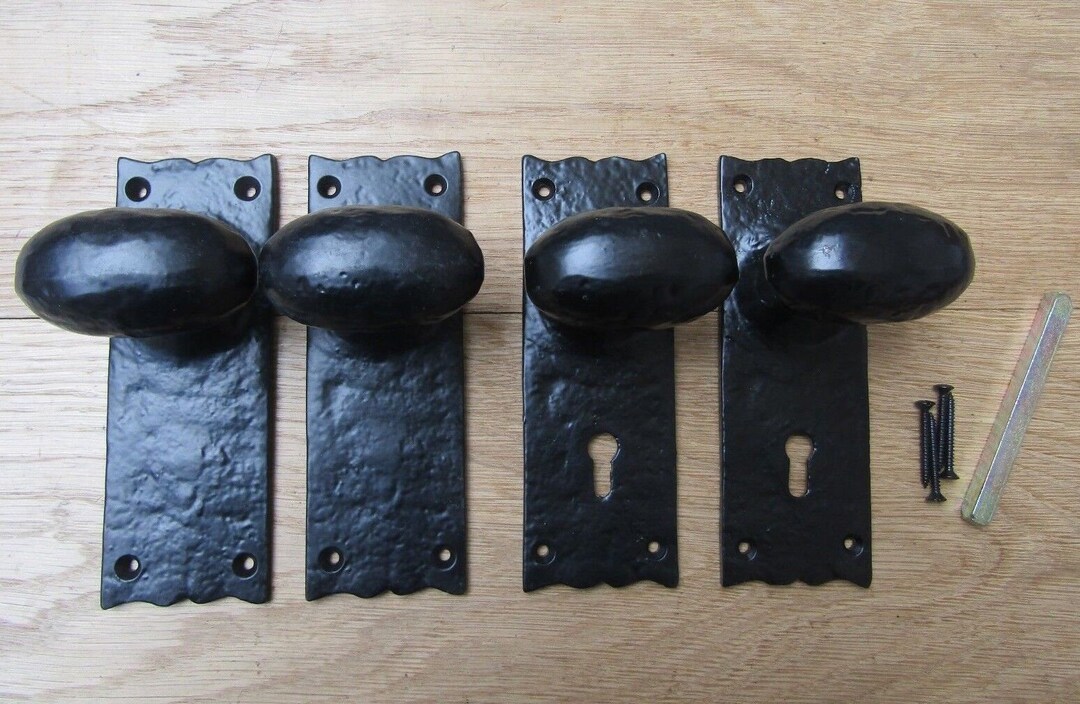 Cast Iron Rustic Door Handles HEAVY CAST IRON Lever Lock/latch Mortice ...