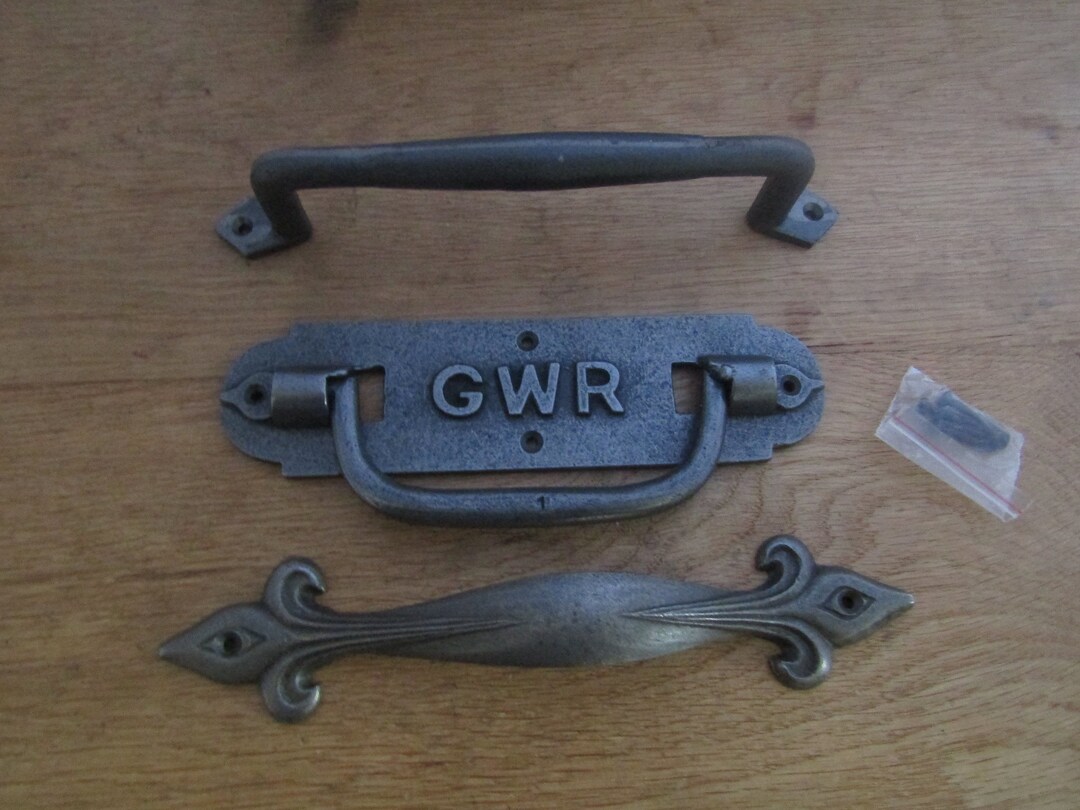 Door Pull Handle Cast Iron Rustic Vintage Country Cottage Barn Stable ...