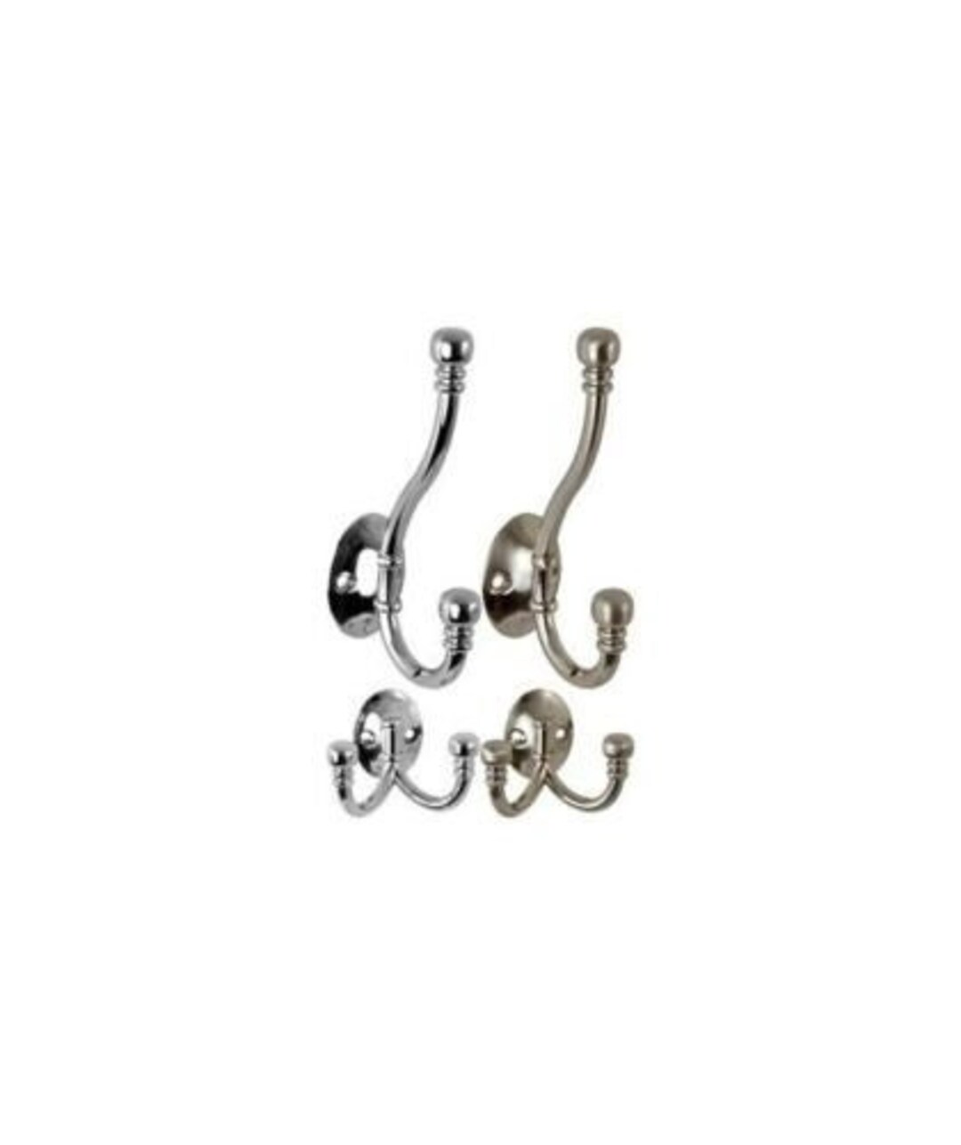 BALL END Double Robe Hat and Coat Hooks Ornate Decorative Fancy Coat ...