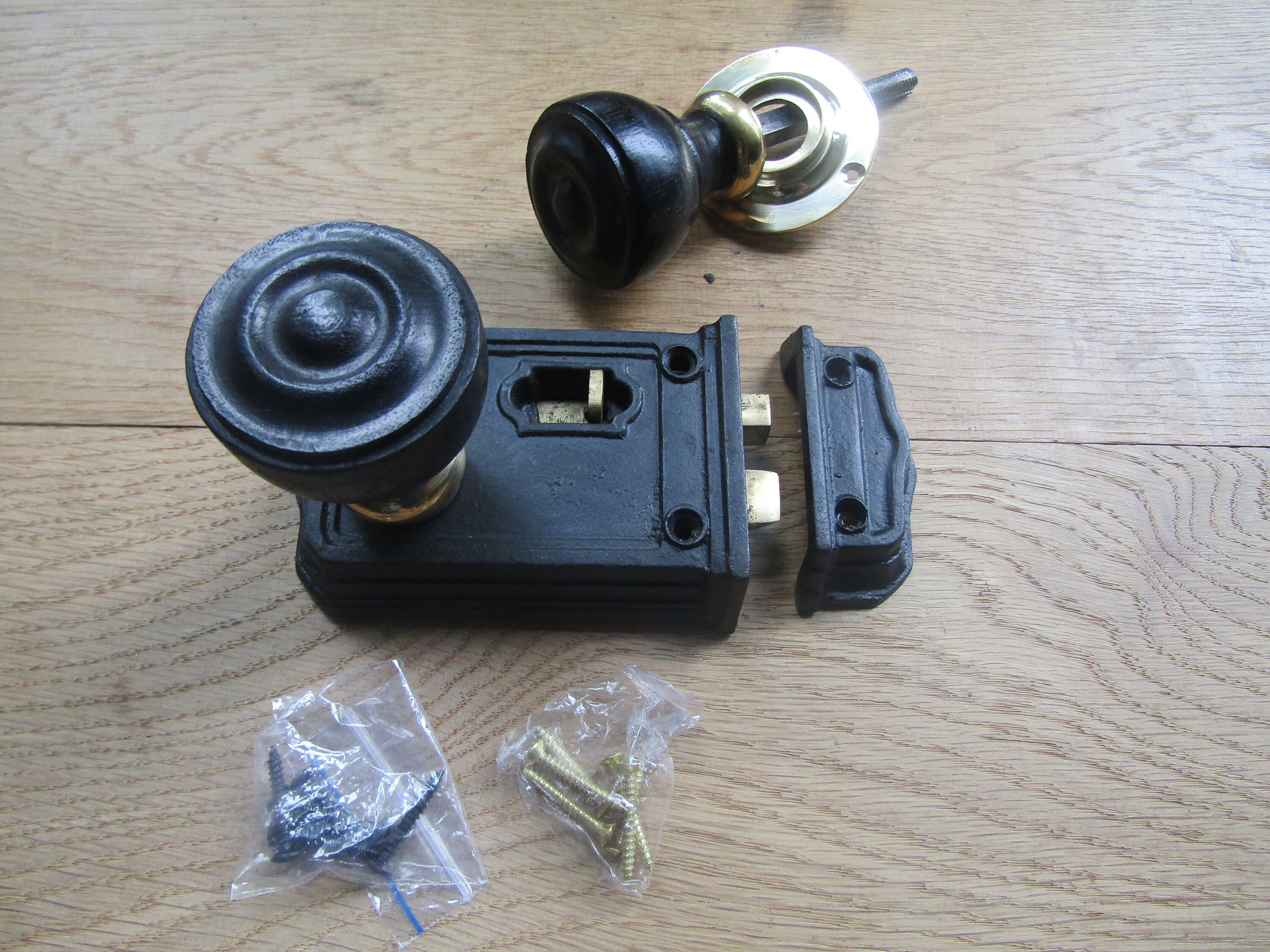 Rustic Door Rim Latch Knob Handle Set Bedroom Latch Retro Vintage ...