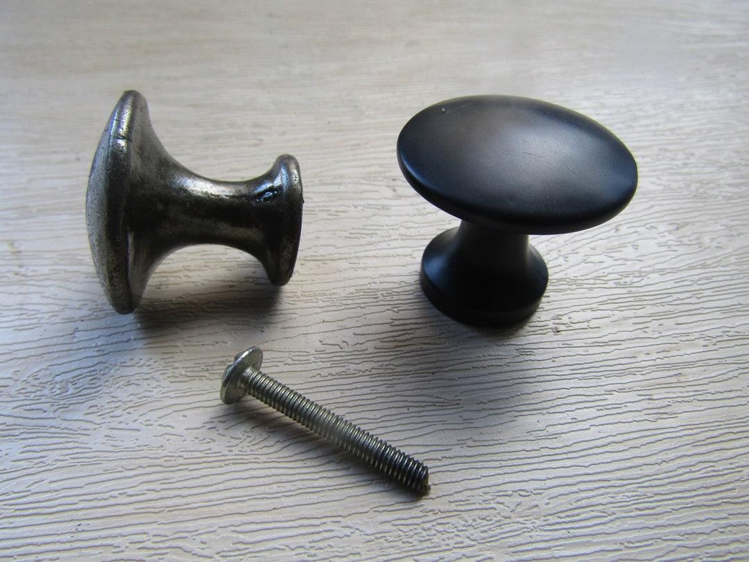 Rustic Iron Cabinet Knobs Kitchen Cupboard Drawer Wardrobe Knobs Pull Handles Furniture Knobs ...
