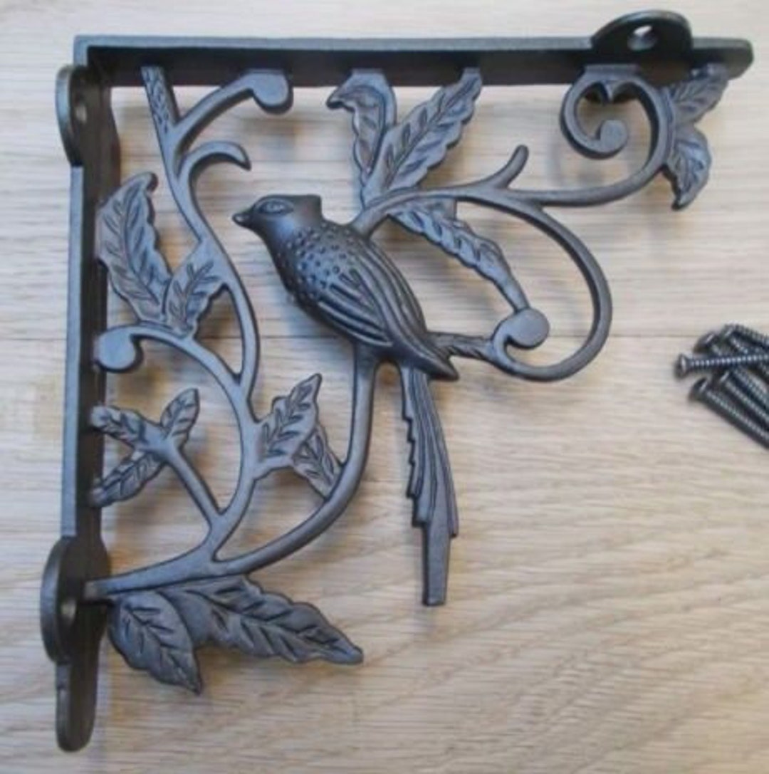 Rustic Iron Shelf Bracket Scaffold Antique Vintage Style Decorative Old ...