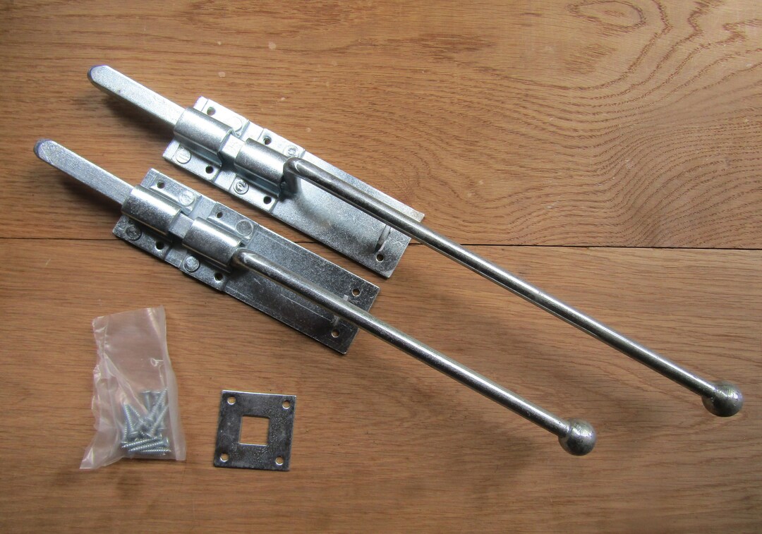 Garage Door & Gate Drop Down Floor Ground Bolt Monkey Tail Bolts Heavy ...