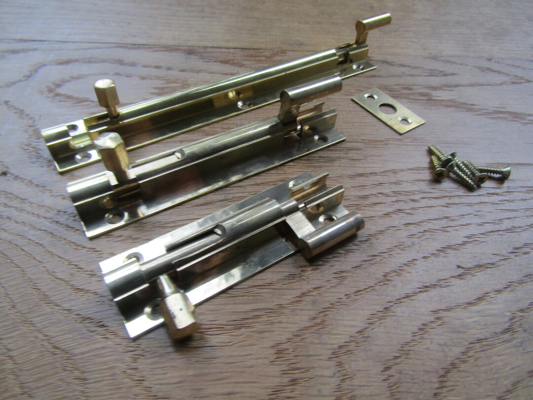 Pack of 2 Door Bolt Slide/necked Cranked Bolt Bathroom Toilet Shed Door ...