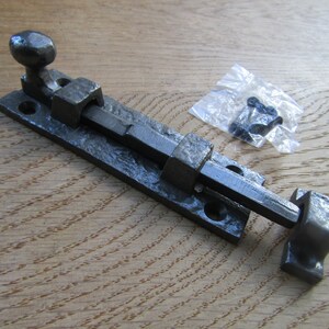 Rustic Iron Door Bolt Tower Bolt Traditional Tudor Gothic Vintage Door ...