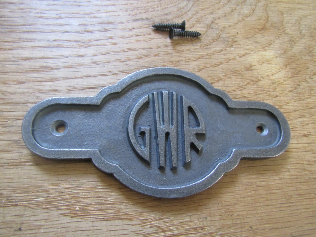 GWR Great Western Railway Solid Cast Iron Vintage Rustic Plaque Sign ...