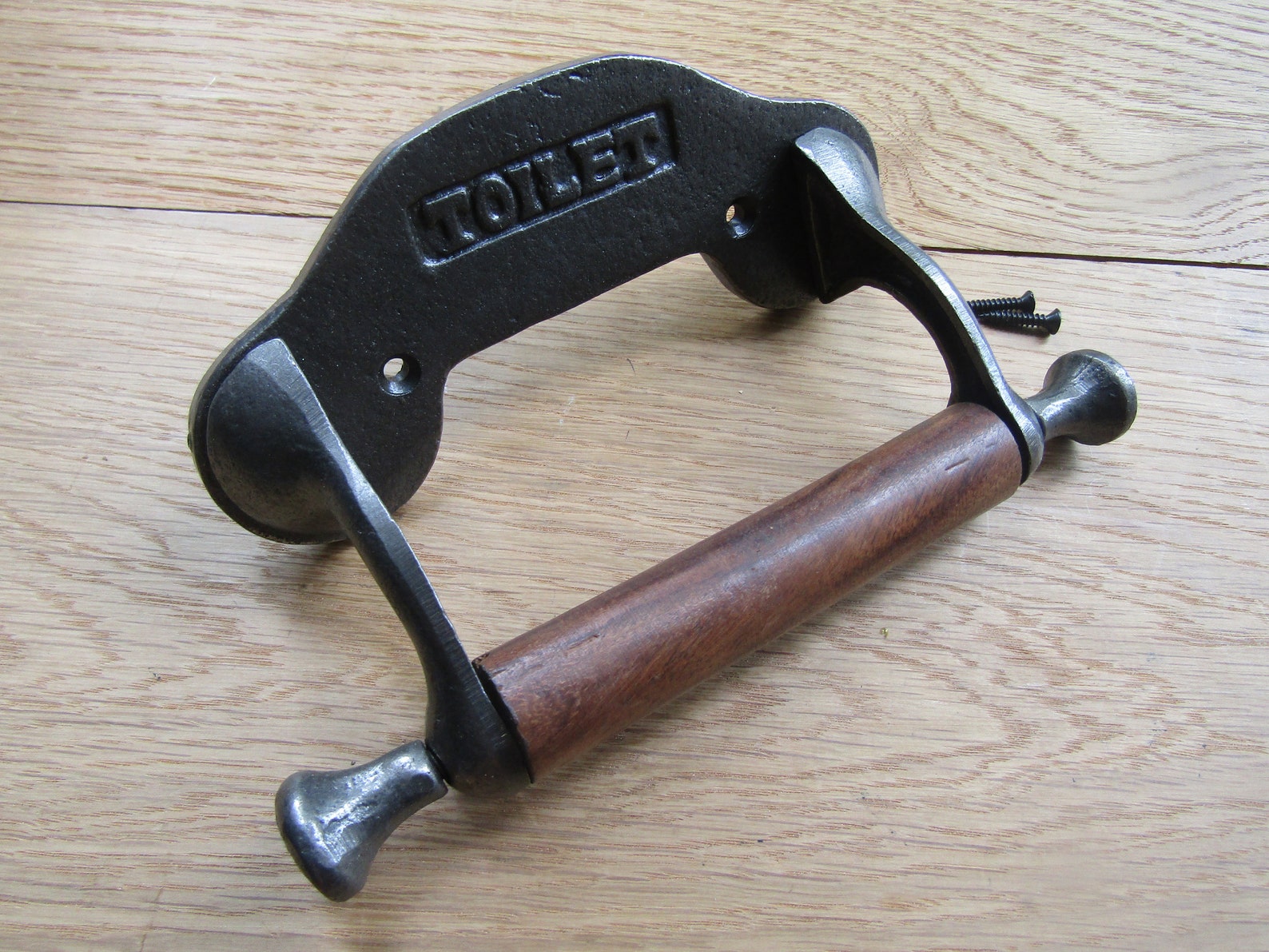 Rustic TOILET ROLL HOLDER Cast Iron Vintage Antique Wc Loo Lavatory ...
