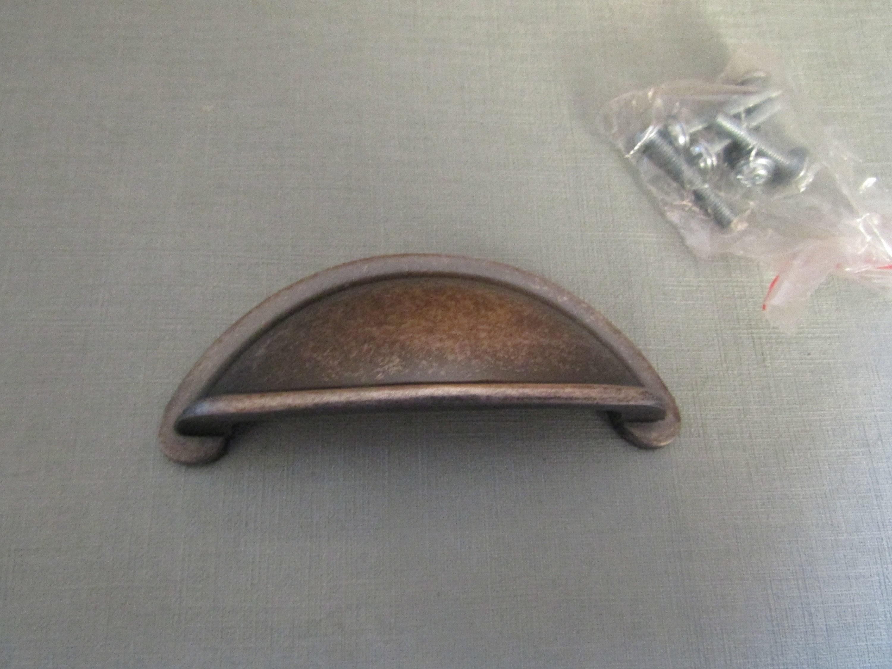 MATT PEWTER Modern Kitchen Cabinet D Handle Cupboard Drawer Cup Pull Knob Handle Furniture ...