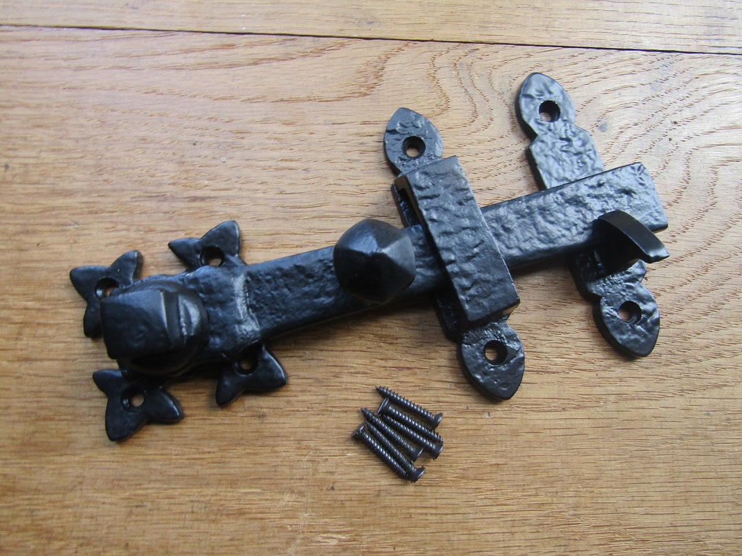 Rustic Iron Door Latch Cast Iron Cottage Latch Old English Country ...