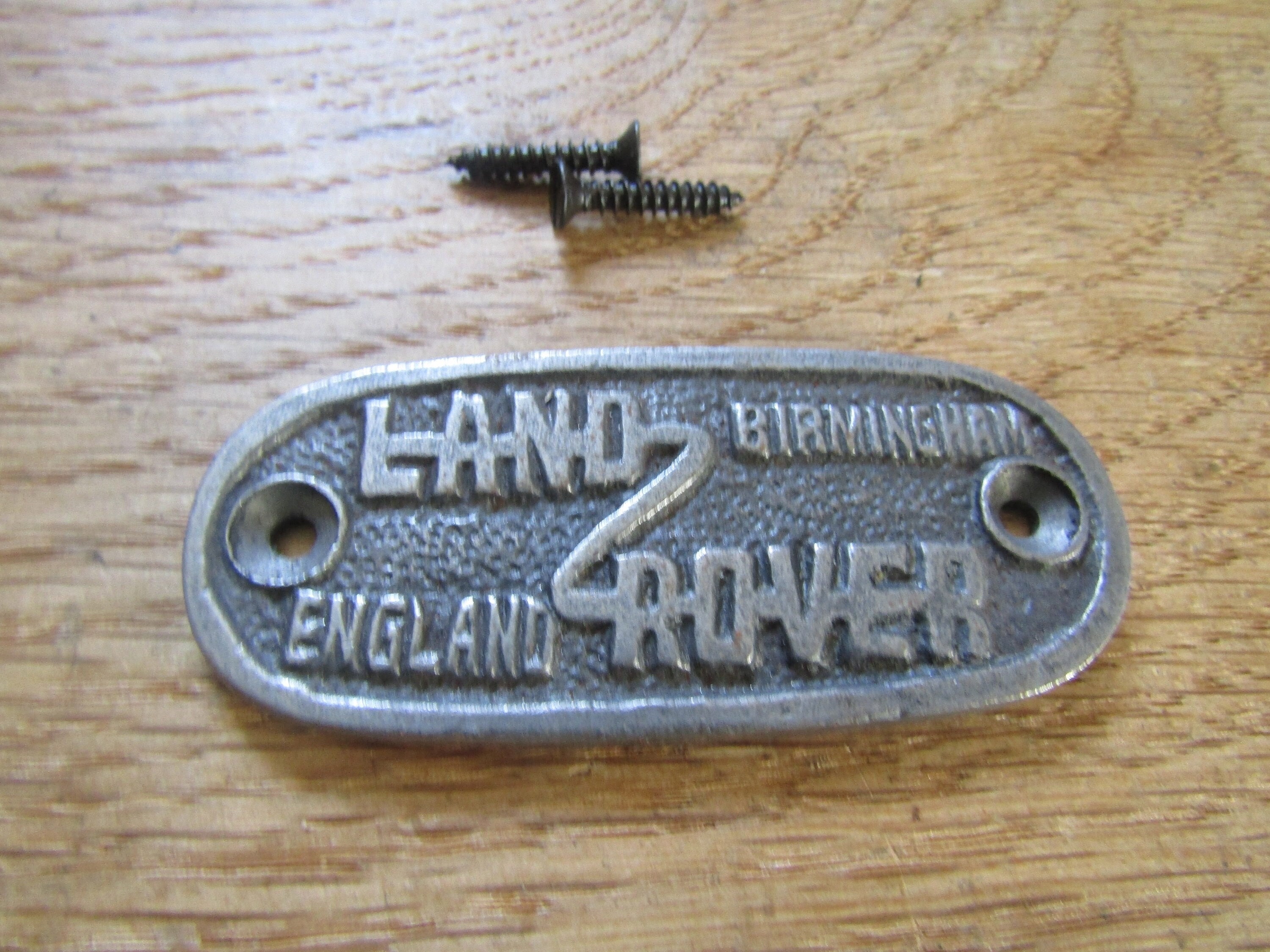 LAND ROVER ANTIQUE Iron Car Jeep Solid Cast Iron Vintage Rustic Plaque ...