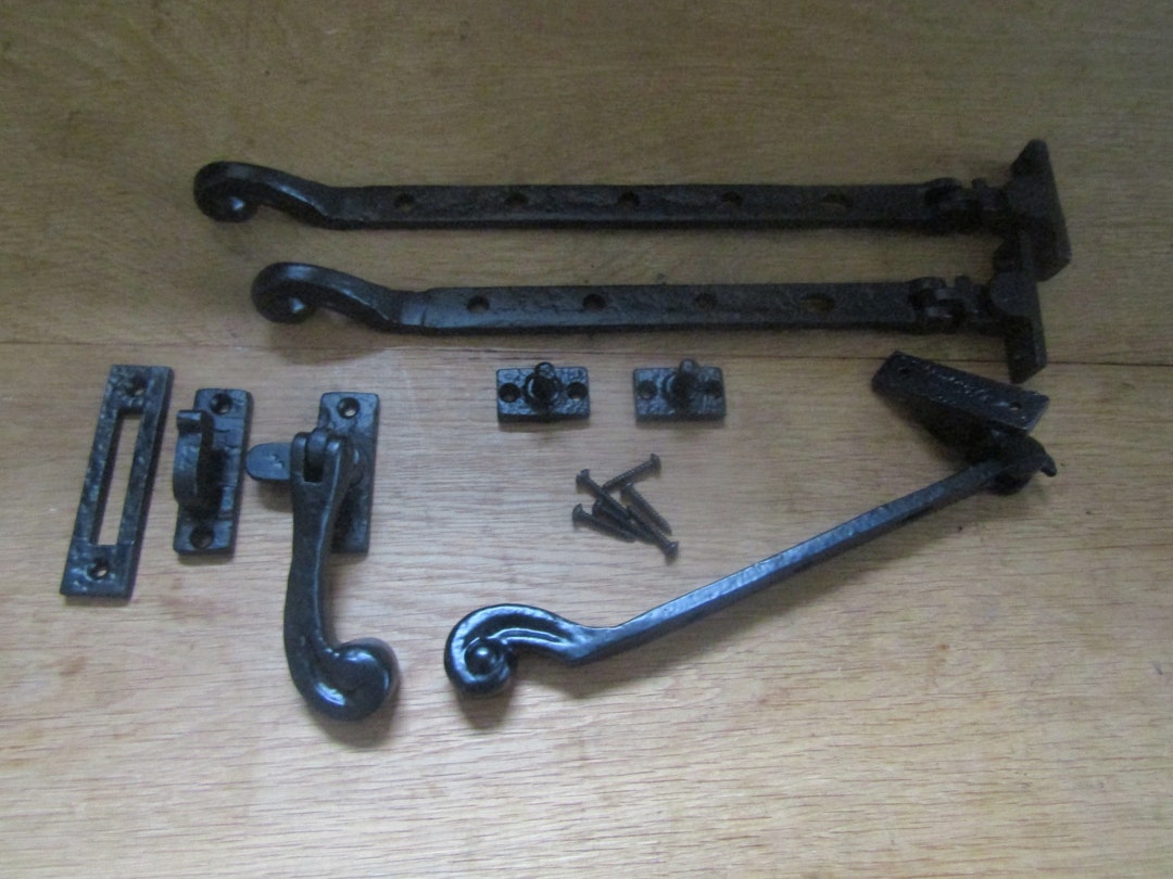 SOLID HEAD Black Antique Cast Iron Rustic Vintage Old English Victorian ...