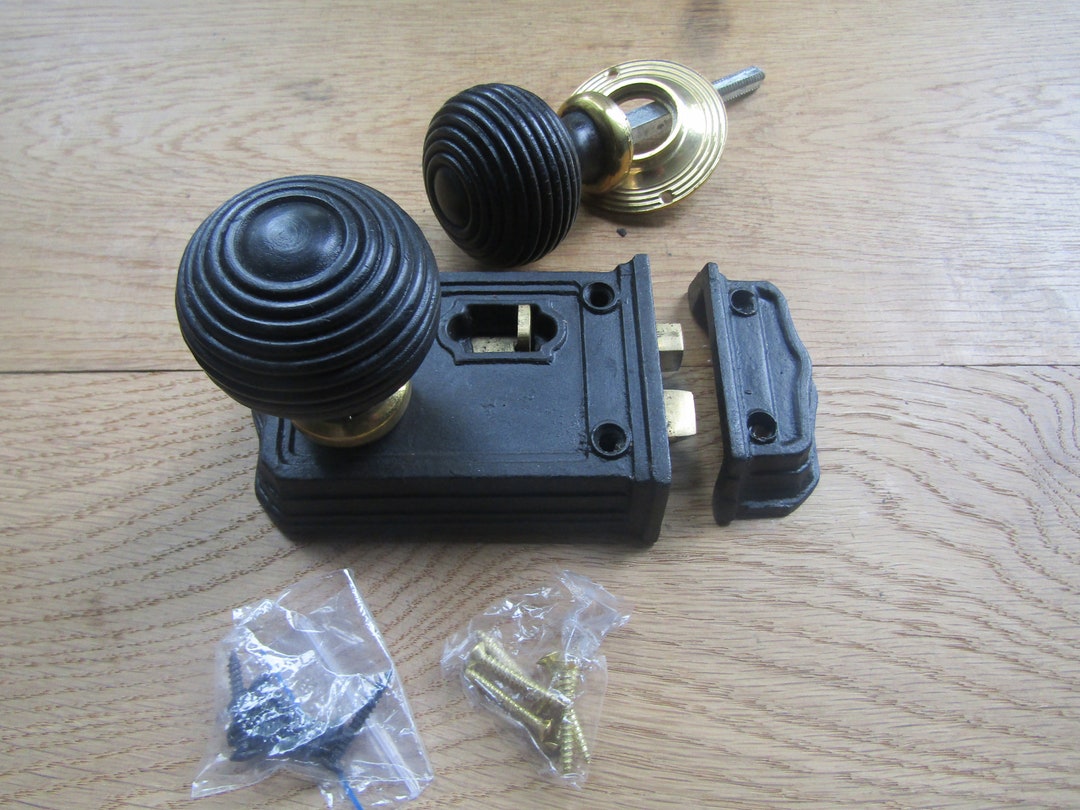 Rustic Door Rim Latch Knob Handle Set Bedroom Latch Retro Vintage ...