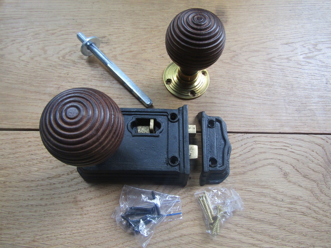 Rustic Door Rim Latch Knob Handle Set Bedroom Latch Retro Vintage ...