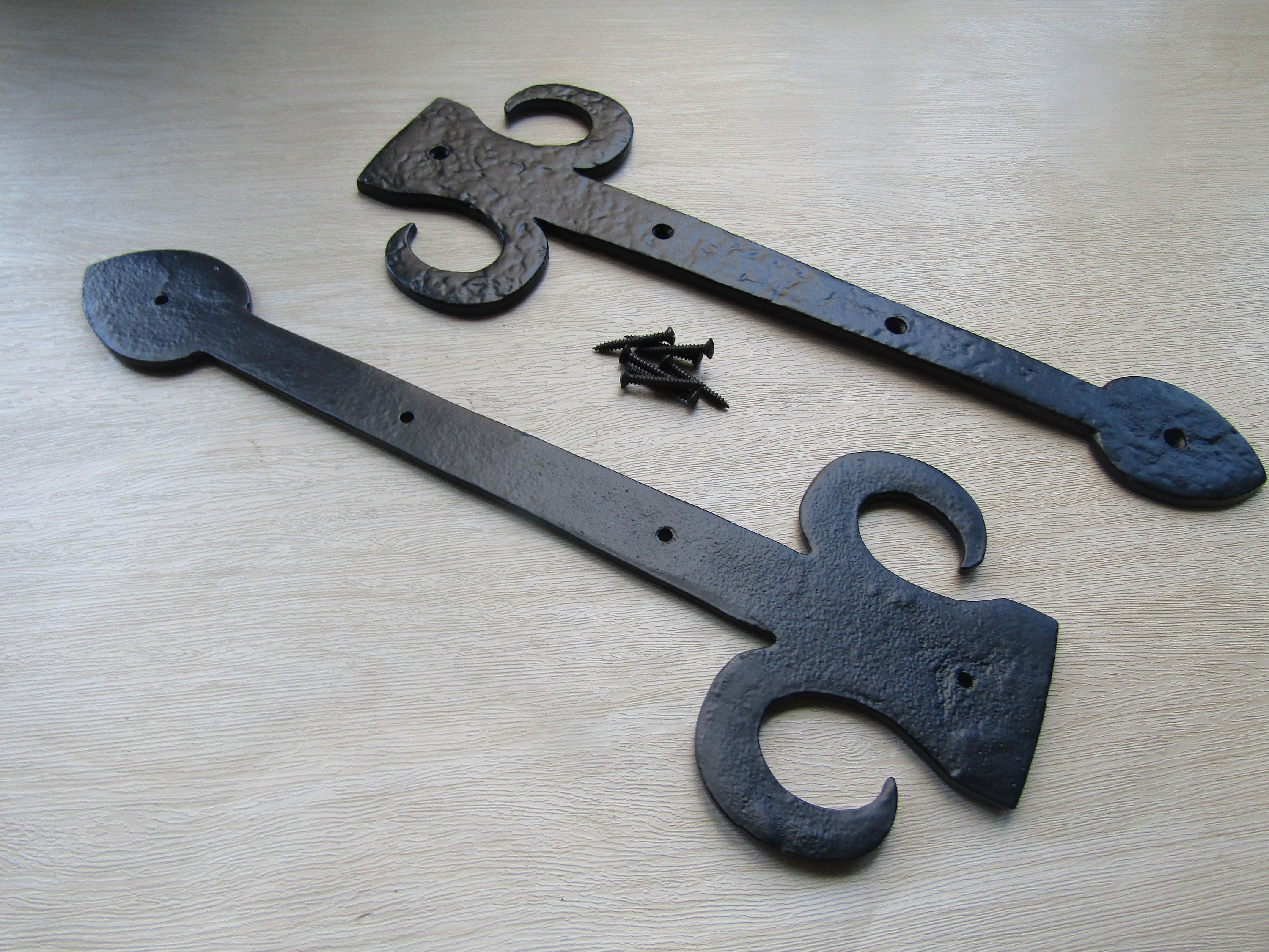 Rustic Iron Hinge Fronts False Hinge 16 CURLY END - Etsy