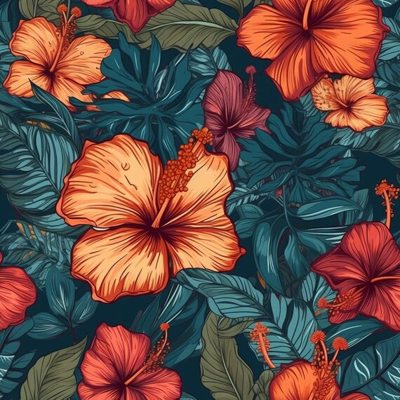 Hawaiian Pattern Seamless