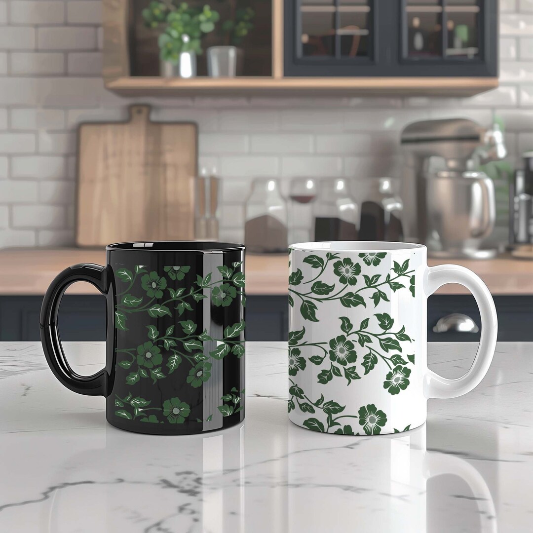 Flower Ceramic Mug Boho Coffee Mug Wildflower Coffee Cup Gift Tea Lover ...