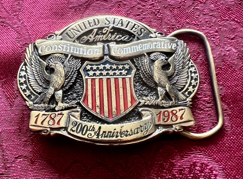 Belt Buckle 200th Anniversary Constitution Great American - Etsy