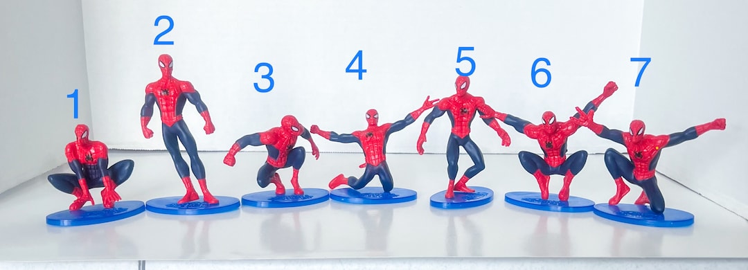 Spider-man Cake Toppers/action Figures - Etsy