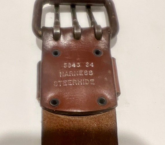 Vintage Belt 3 Prong Buckle Harness Steerhide RARE!! - Gem
