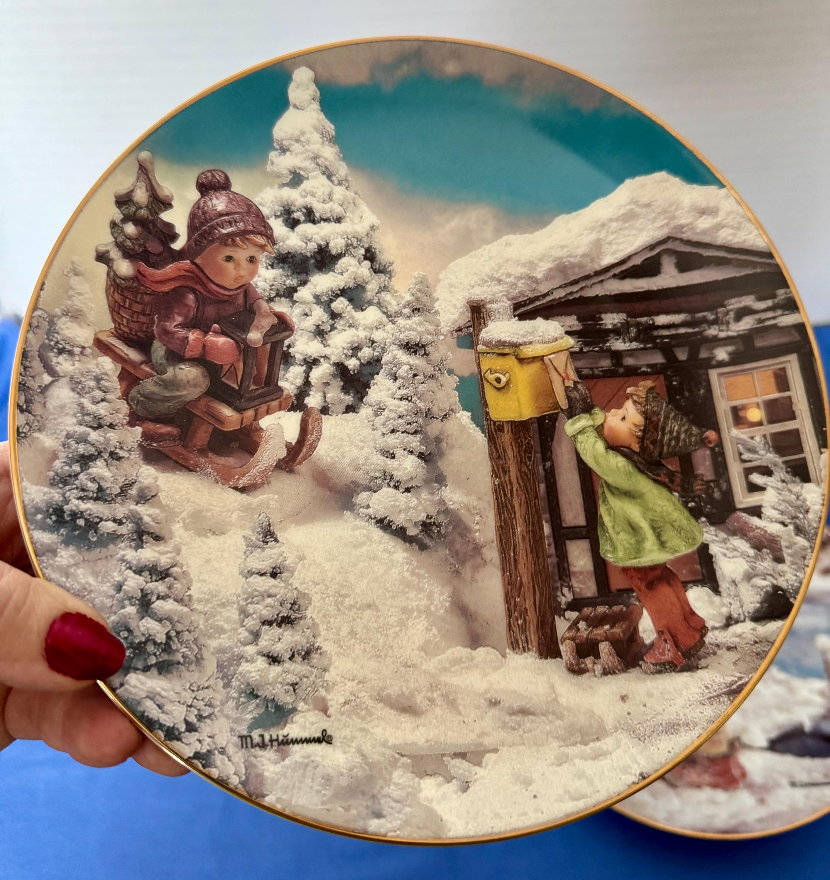 Vintage M I Hummel Calendar Plates December With Original Box and COA ...