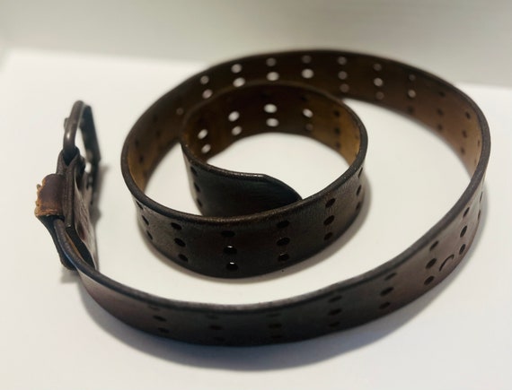 Vintage Belt 3 Prong Buckle Harness Steerhide RARE!! - Gem