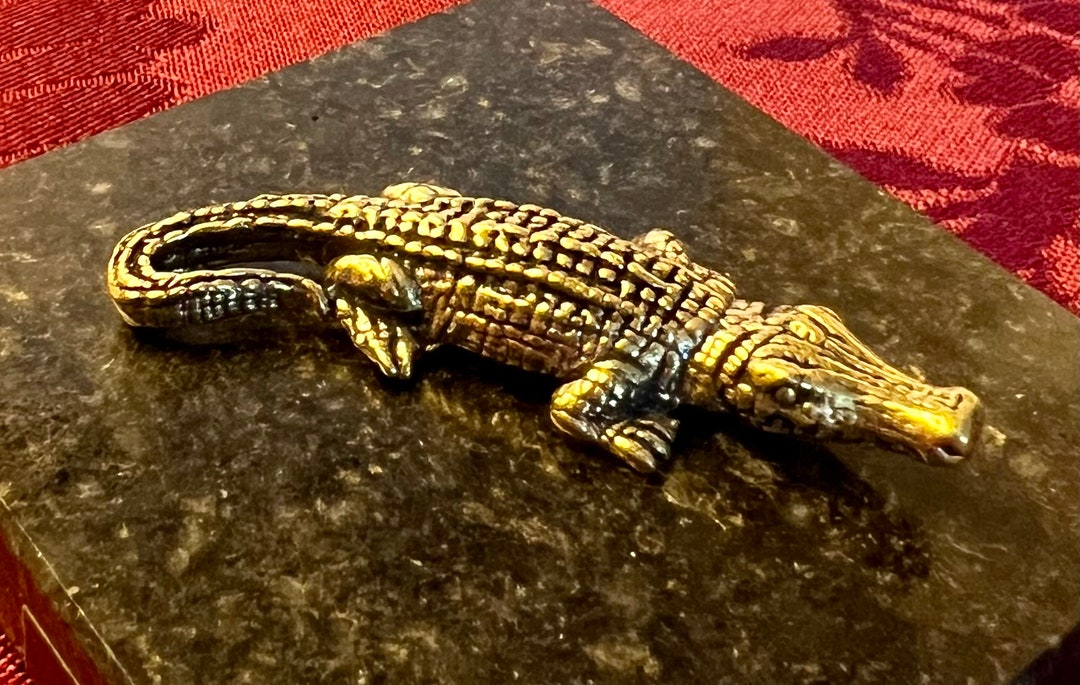 Brass Crocodile Tea Pet - Etsy