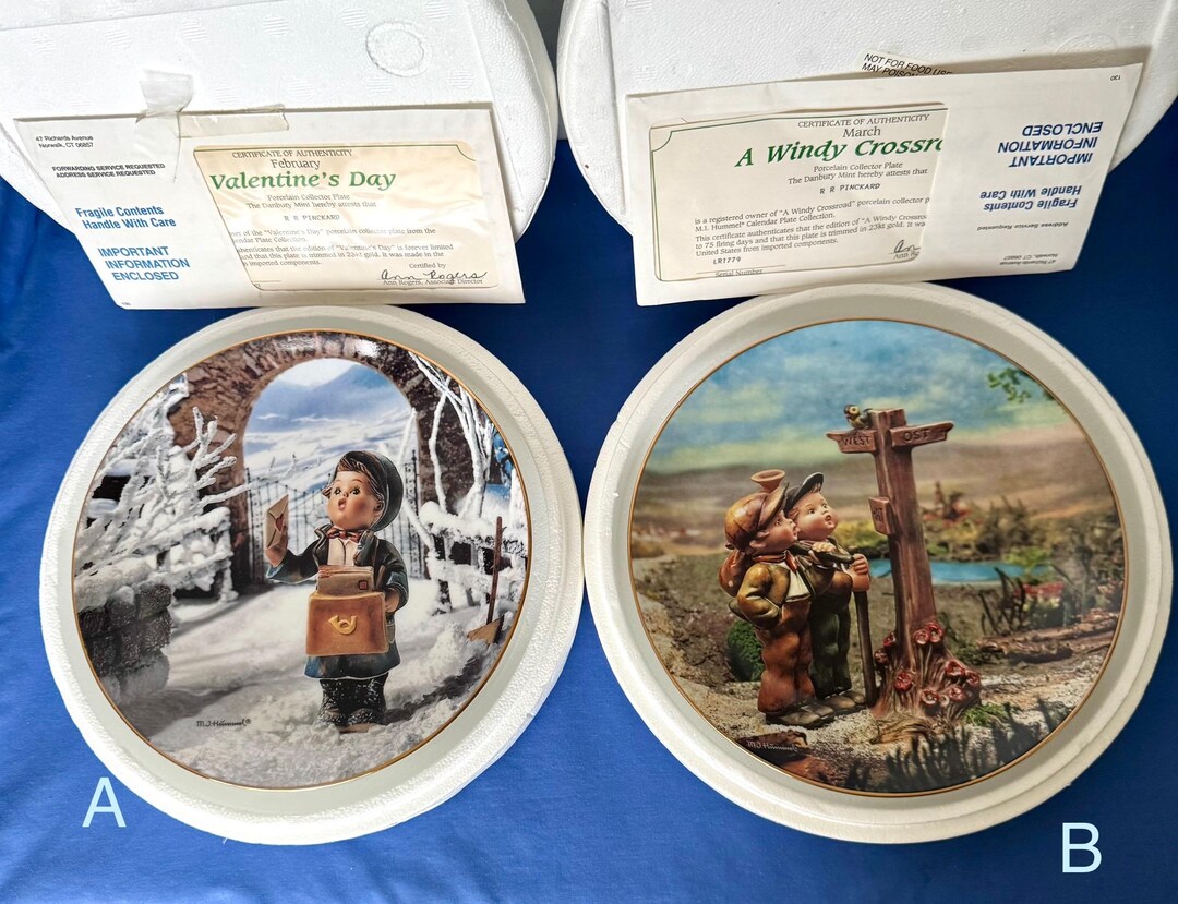 Vintage M I Hummel Calendar Plates - February and March Both With ...