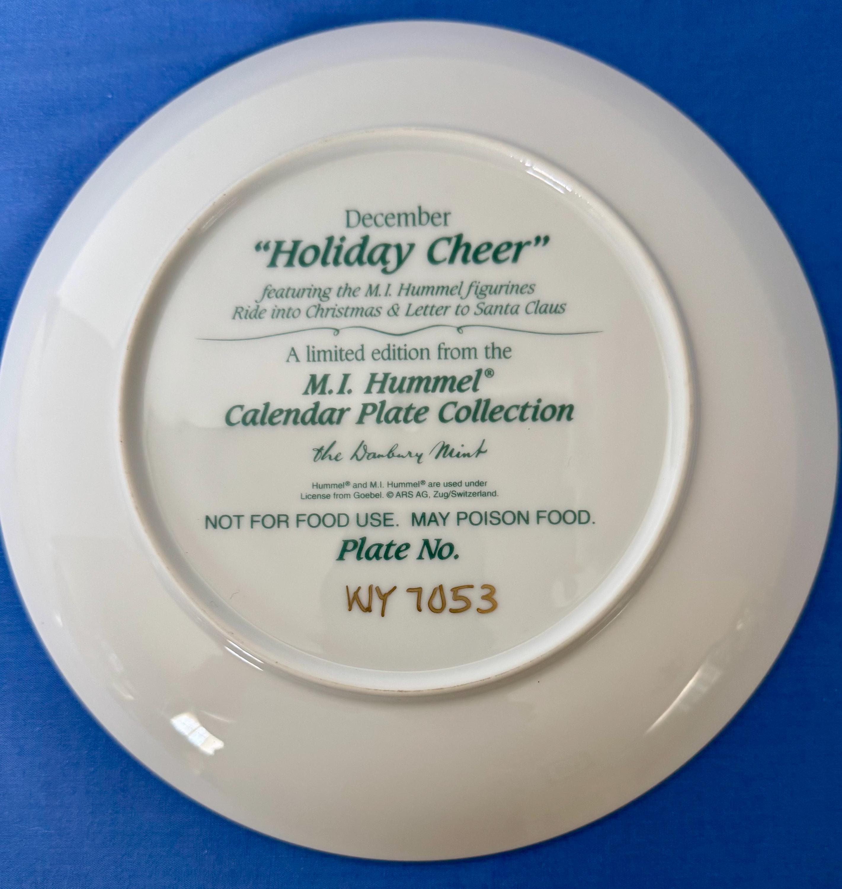 Vintage M I Hummel Calendar Plates December With Original Box and COA ...