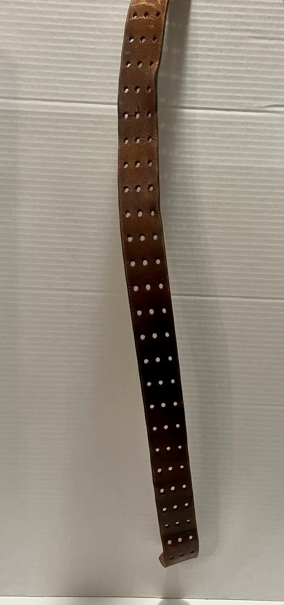 Vintage Belt 3 Prong Buckle Harness Steerhide RARE!! - Gem