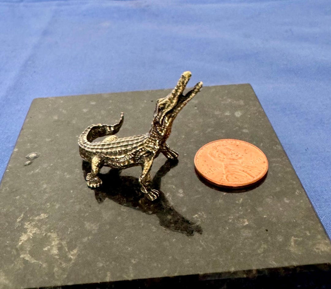 Brass Crocodile Tea Pet (small) - Etsy