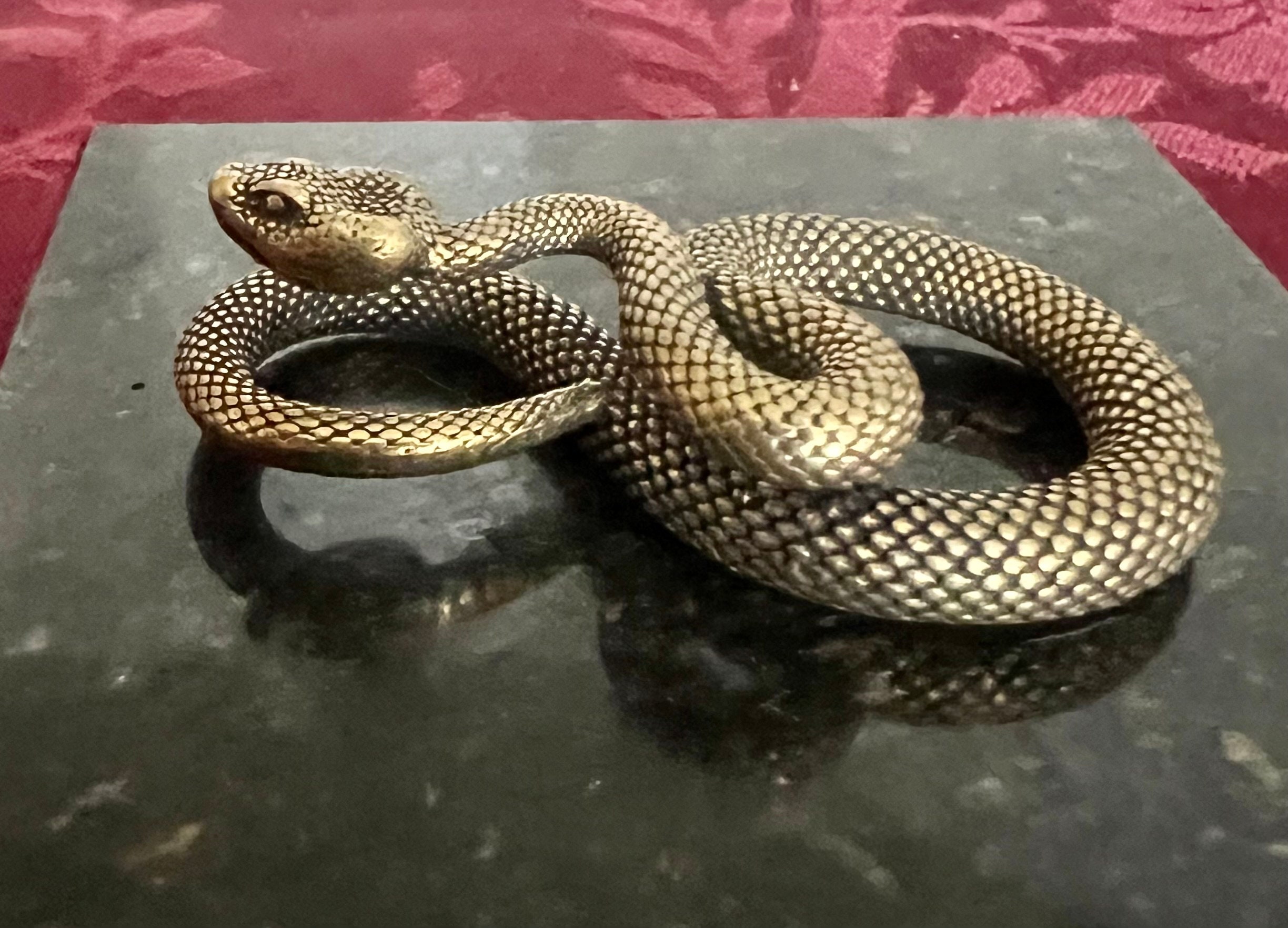 Solid Brass Snake Tea Pet - Etsy